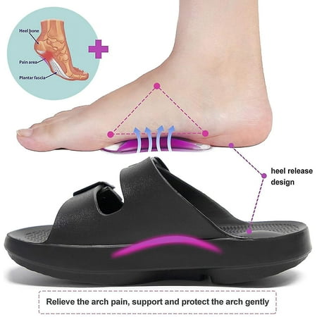 Sandals Arch Support Comfort Slides Adjustable Eva Double Buckle Straps ...