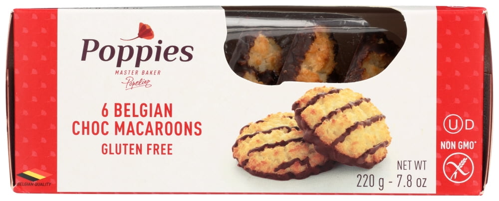 Poppies Macaroons Coconut Chocolate Drizzled, 7.8 Oz - Walmart.com ...