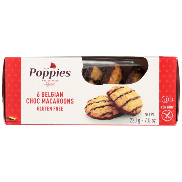 Poppies Macaroons Coconut Chocolate Drizzled, 7.8 Oz - Walmart.com ...