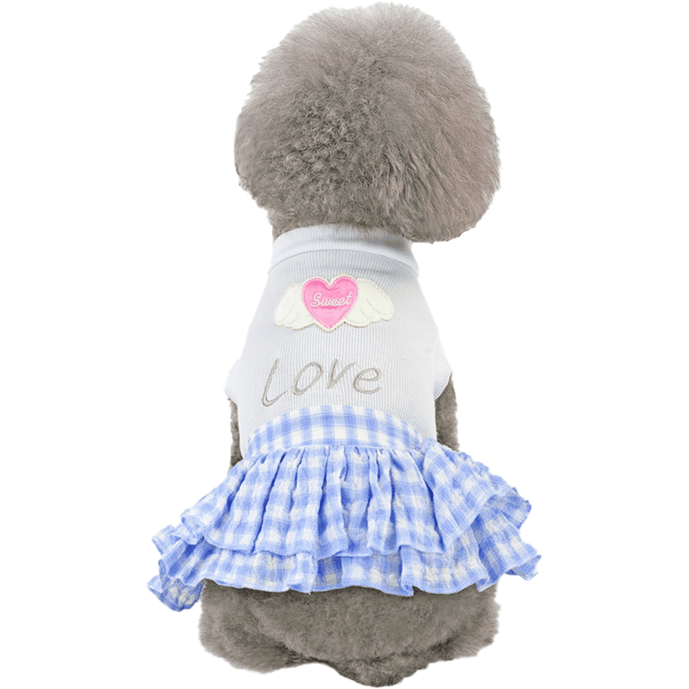 Shirt Princess Plaid Tiered Dress for Small Dog Cat Puppy Summer ...