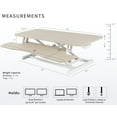 VIVO Adjustable 42" Standing Desk Monitor Riser, Light Wood Top, White ...