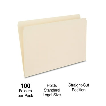 Staples Single Manila File Folder, Straight Cut Tab, Letter Size, Bulk ...
