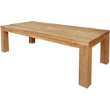 Recycled Teak Wood Marbella Rectangular Indoor/Outdoor Dining Table, 55 Inch, A-Grade Teak Wood ...