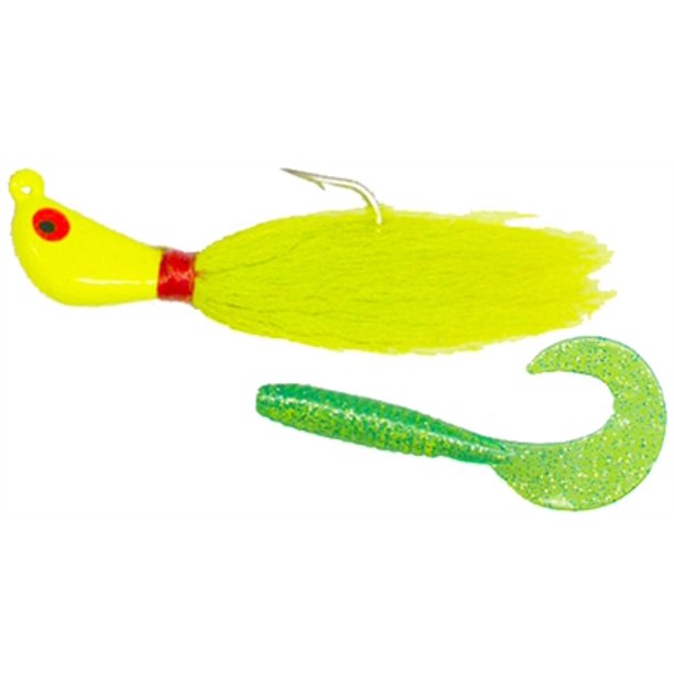 Arkie Lures Ocean Logic Striper Fishing Jigs with Eel, Chartreuse, 1 oz ...