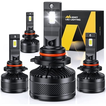 Nilight 9005 9006 LED Bulb Kit, 350% Brighter, High and Low Beam Bulbs ...