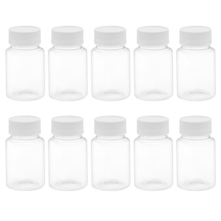 2.7 oz/80ml PET Plastic Lab Chemical Reagent Bottle Wide Mouth Liquid ...