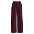 CHUMUD Womens Wide-Leg Dress Pants High-Waisted Single-Button Closure ...