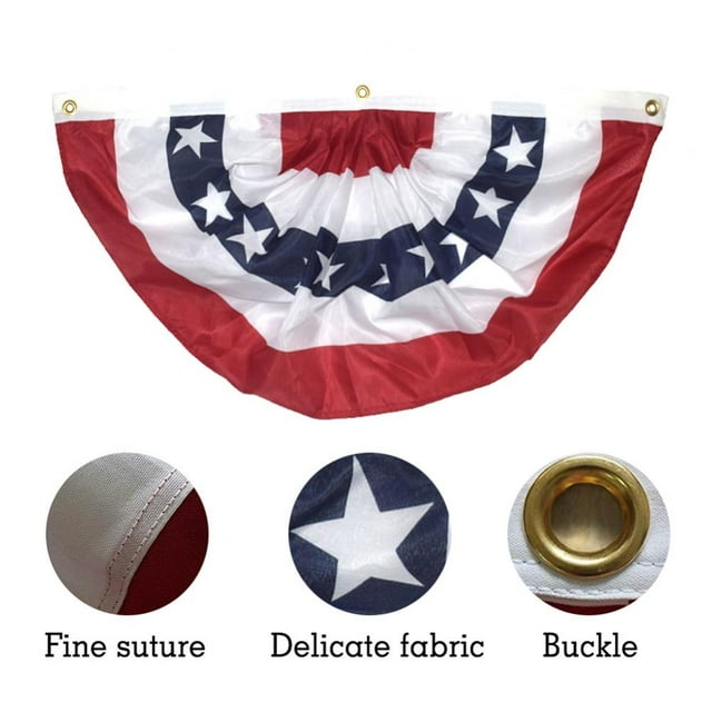 Usa Pleated Fan Flag 1 5x3 Feet American Us Bunting Flags Patriotic
