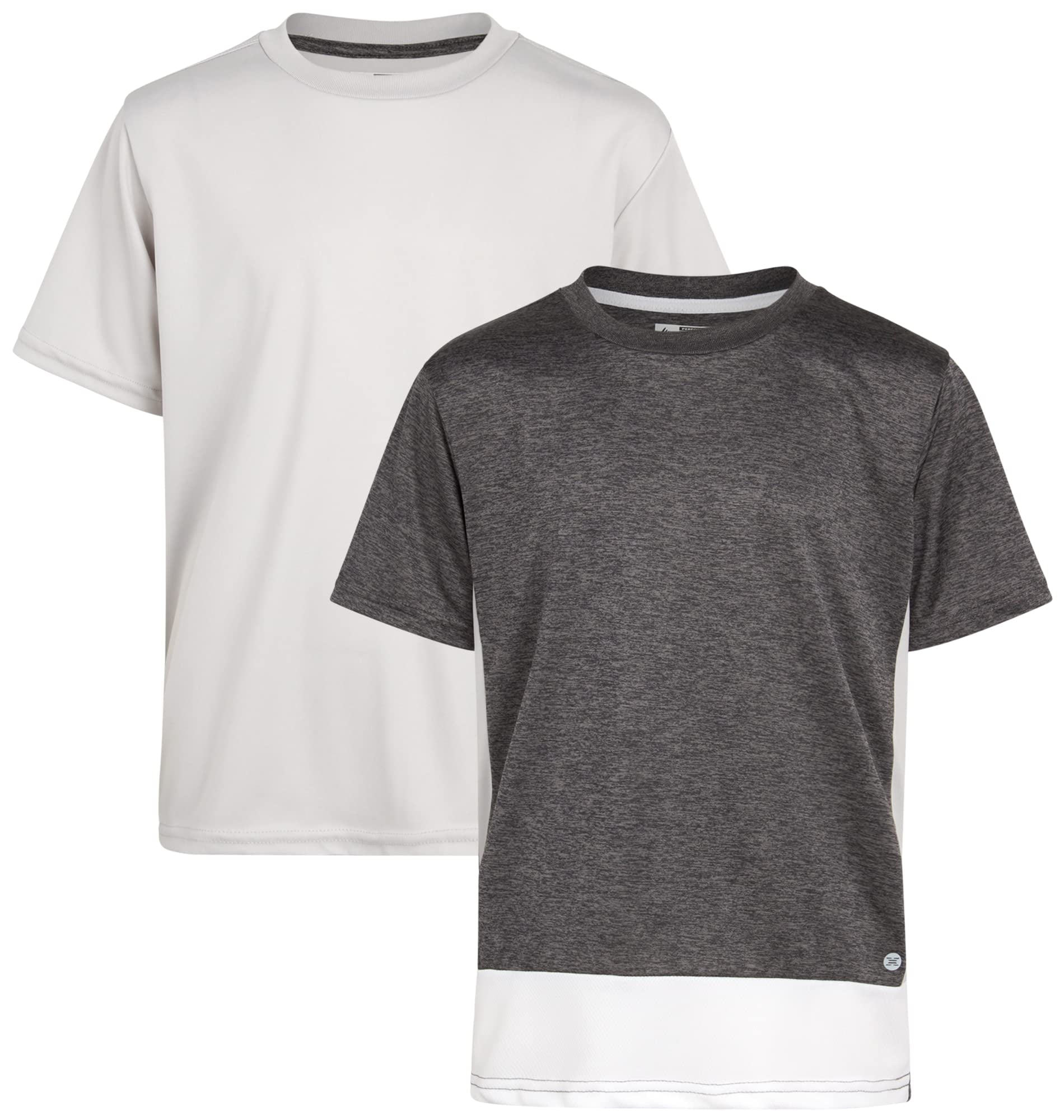 RBX Boys' Athletic T-Shirt - 2 Pack Active Performance Dry-Fit Sports ...