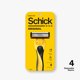 Schick Original Disposable Razors for Men, 4 Ct, Pivoting Razor Head ...