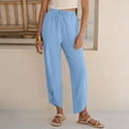 Antinious Women Solid Waist Cord Fastening Relaxed Daily Casual Soft ...