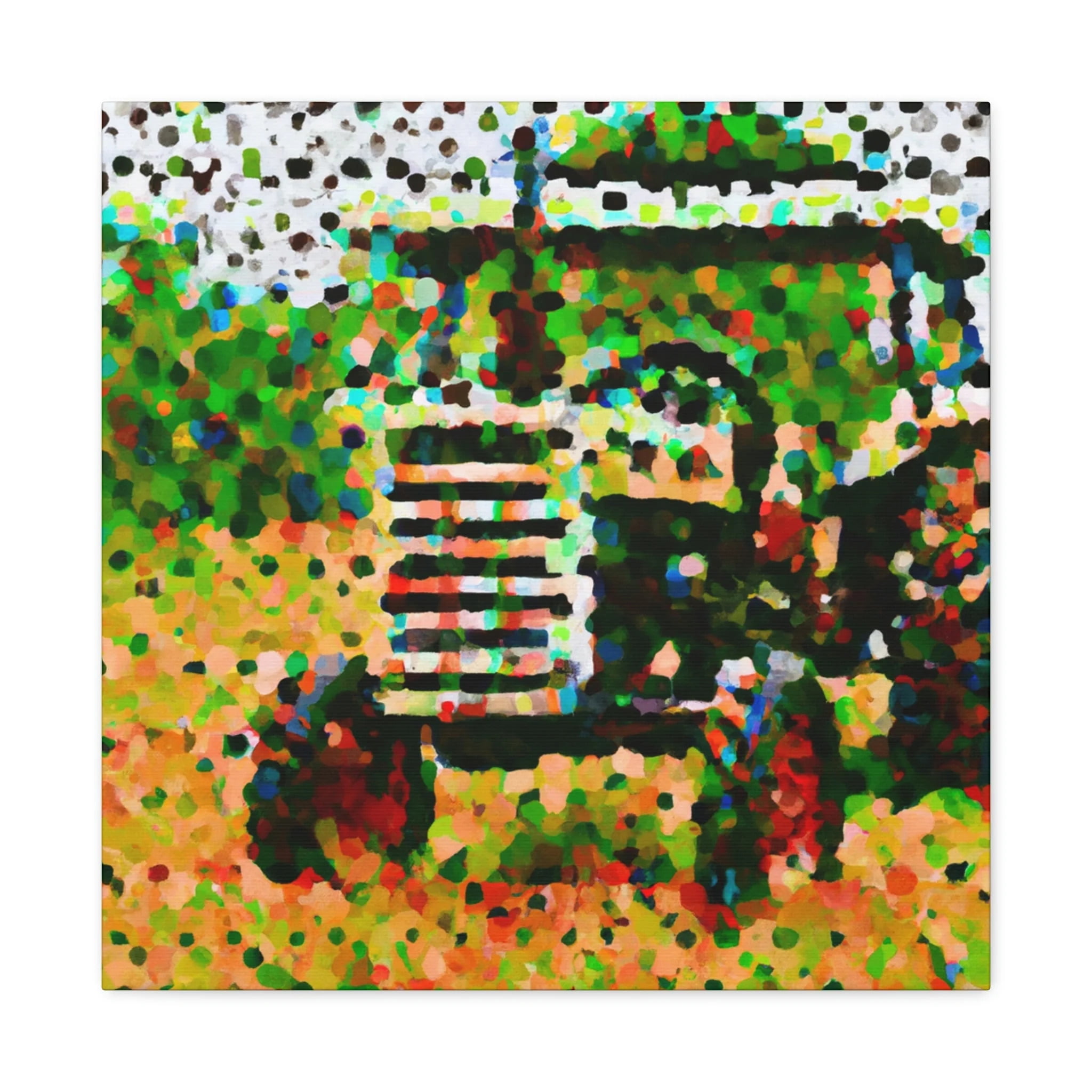 Tractor in Pointillism - Canvas - Walmart.com