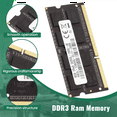 DDR3 8GB Laptop Ram Memory 1600Mhz PC3-12800 1.35V 204 Pins SODIMM Support Dual Channel for AMD ...
