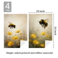A bee flying through a field of yellow flowerstowels4 PC 16x24 Inch ...