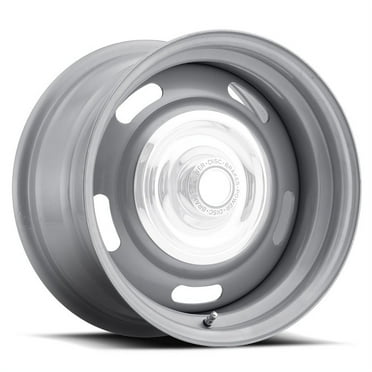 American Muscle 15x10 55 Rally Silver Wheel 5x5 (-32mm) Powder Coated ...