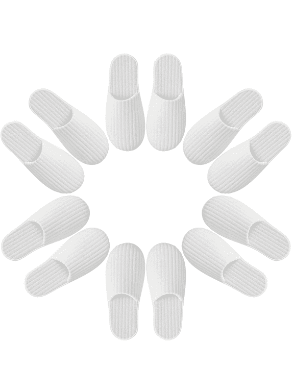 Bulk 12 Pairs Disposable House Slippers for Family, Guests - Mixed ...