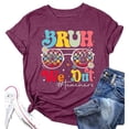 Conairie Womens Crew Neck Shirts Letter Print Loose Short Sleeve T ...