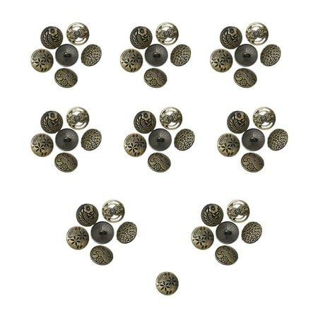 Wweixi 50 Pieces Bronze Buttons 17mm Hollow Design Decorative Carving ...
