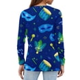 Fgvctg Mardi Gras Women's Tops Dressy Casual Crewneck Long Sleeve ...