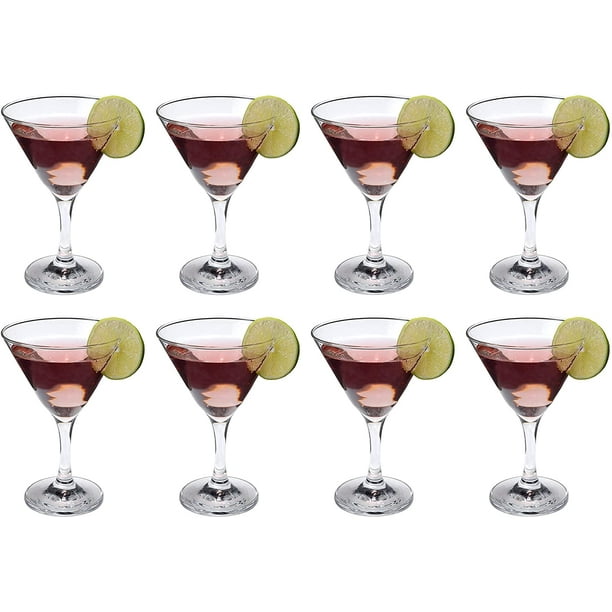 Epure Venezia Collection 8 Piece Stemmed Martini Glass Set - For ...