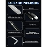 JvmuSaber Real Lightsaber Toy, RGB Sword, 15 Colors, 3 Sound Modes, USB ...