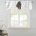 Abstract Art Tie Up Valance Curtains Funny A Thinking Elephant Sitting ...
