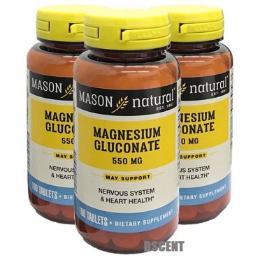 Mason Natural Magnesium 500 mg Extra Strength - Healthy Heart and ...
