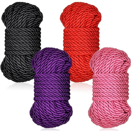 Braided Twisted Silk Ropes 8mm Diameter Soft Solid Braided Twisted ...