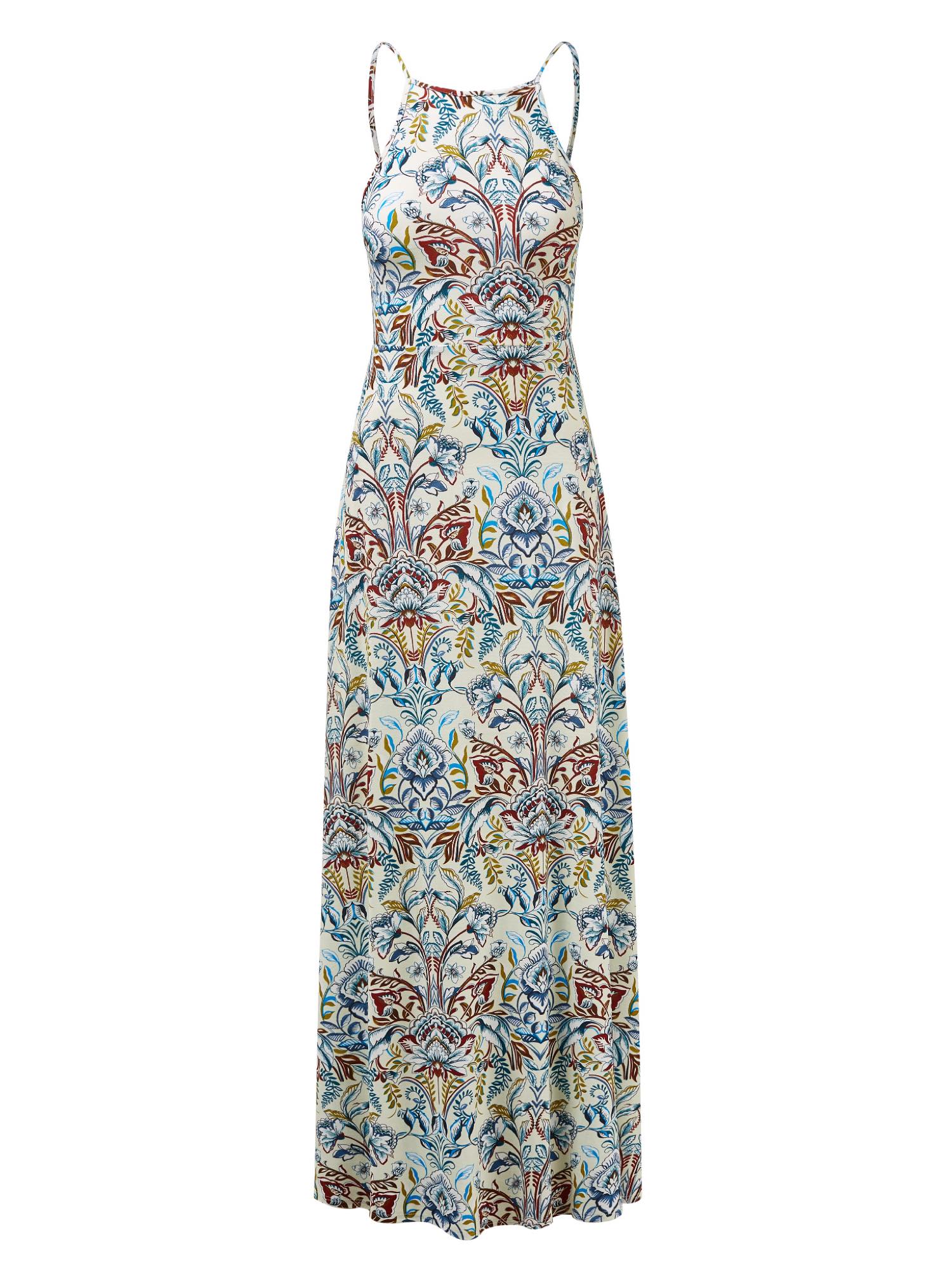 MBJ WDR1365 Womens Print Sleeveless Maxi Dress - Made in USA XL BROWN ...