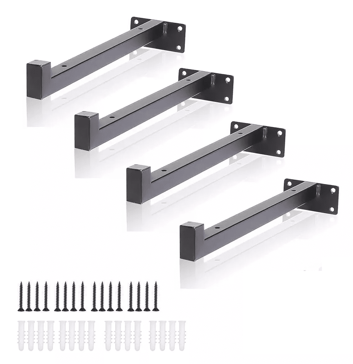 Soporte Para Repisas Flotante Acero Mensula 25 cm 4 pzs negro | Walmart ...