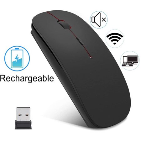 Wireless Mouse 2.4GHz Wireless Optical Mouse with USB Receiver and USB ...