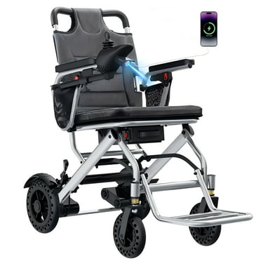 Broobey Reclining Foldable Electric Wheelchairs for Adults 20 mile ...