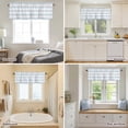 Curtain Valance for Windows, Sky Blue Stripes Coastal Kitchen Valances ...