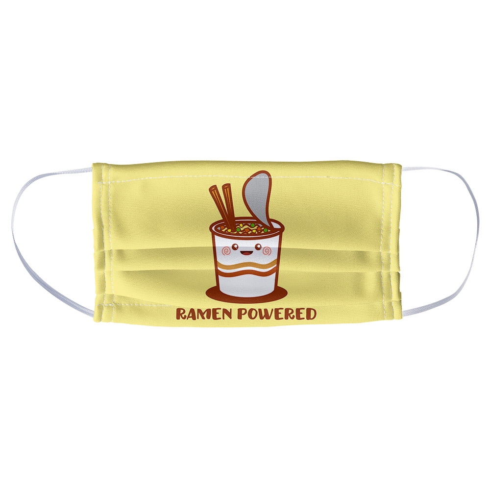 Ramen Powered Noodle Soup Chopsticks 1-Ply Reusable Face Mask Covering ...
