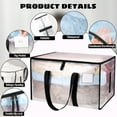 4 Pack Large Clothes Storage Bags with Lids Transparent Moving Bags ...