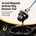 14-Inch Magnetic Oil Drain Plug Remover Tool, Flexible Shaft Wrench for ...