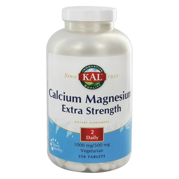 KAL Extra Strength Calcium Magnesium | 1000mg/500mg | Healthy Bones ...