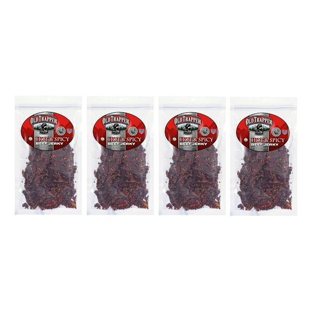 Old Trapper Beef Jerky, Hot & Spicy, 10 oz 4PK - Walmart.com