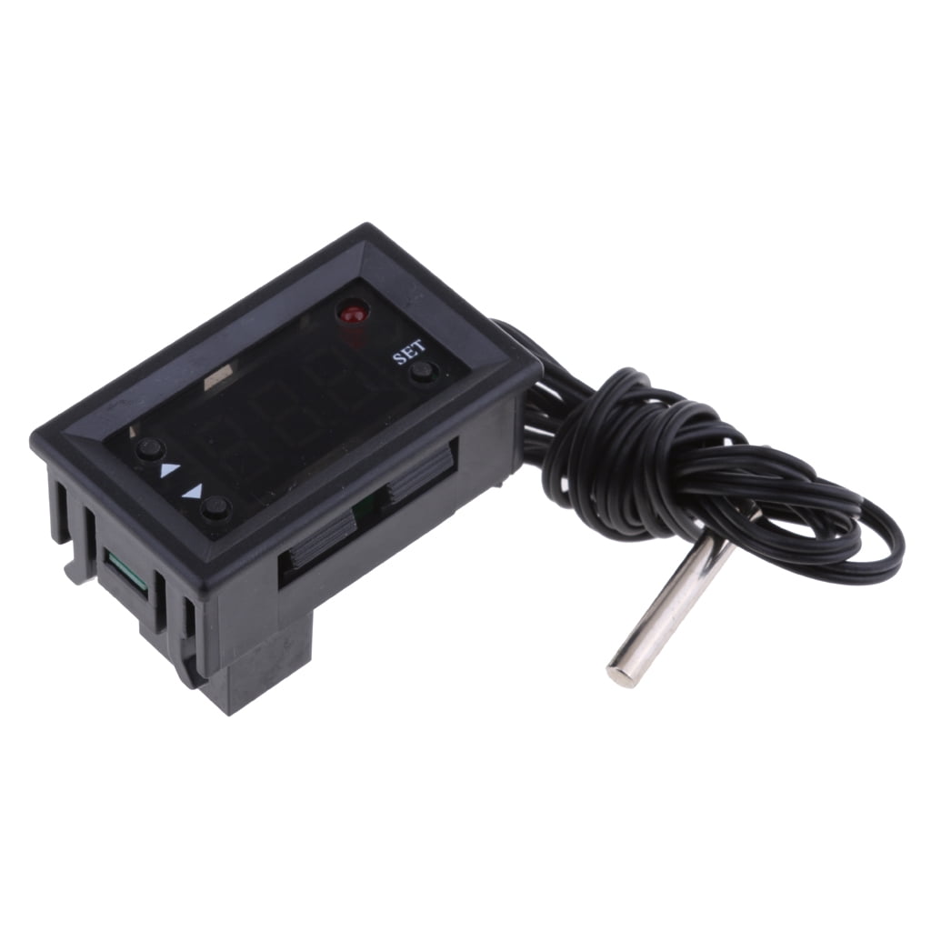 LED Digital Temperature Meter Probe Control Switch - 12V - Walmart.com