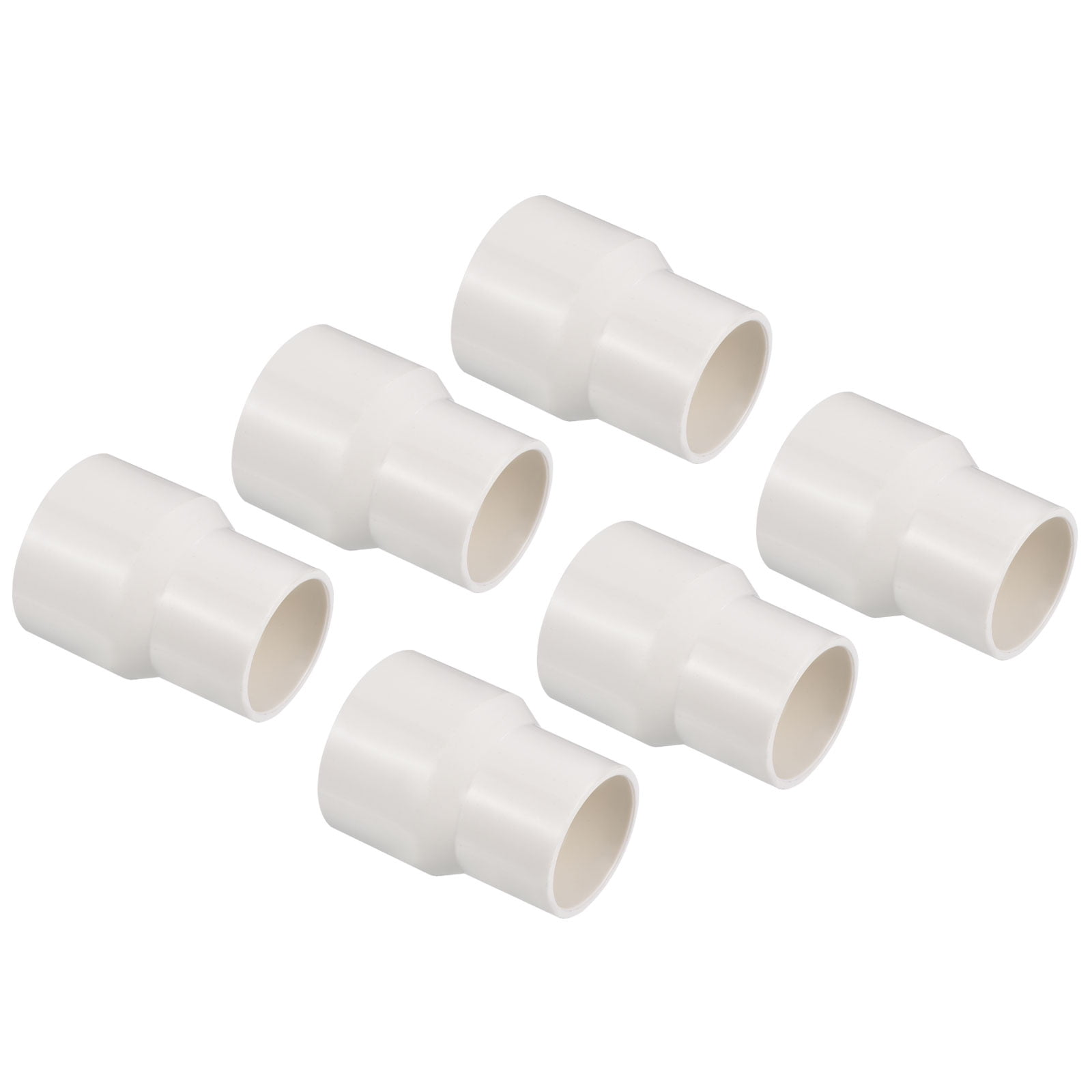 Uxcell 40x32mm PVC Reducer Pipe Fitting Straight Coupling Connector ...