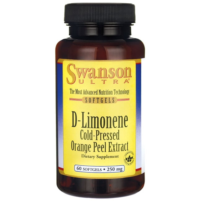 Swanson D-Limonene Cold-Pressed Orange Peel Extract 250 mg 60 Softgels ...