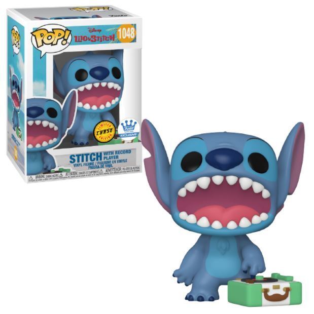 Funko POP! Disney Lilo & Stitch - CHASE Stitch with Record Player #1048 ...