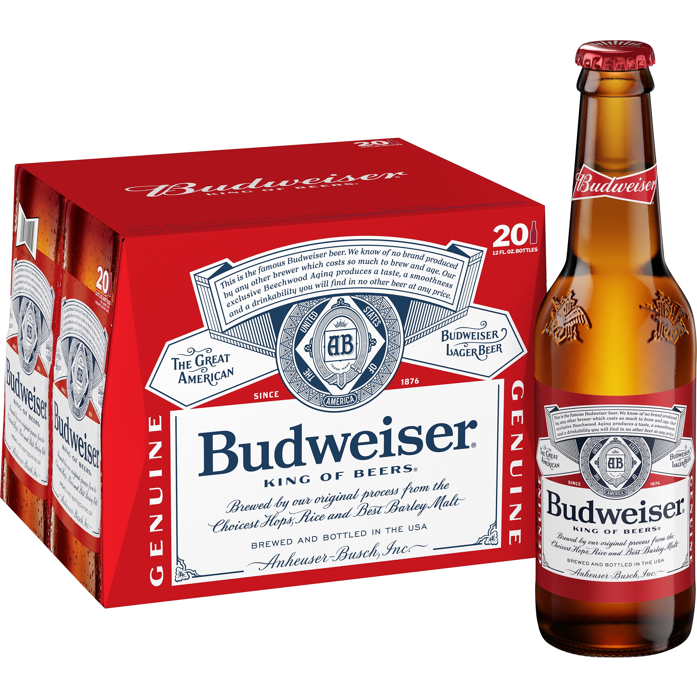 Budweiser Beer, 20 Pack 12 fl. oz. Bottles, 5% ABV - Walmart.com ... Budweiser Beer, 20 Pack 12 fl. oz. Bottles, 5% ABV - Walmart.com ...