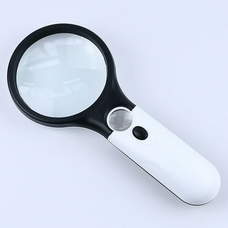 3X & 45X Dual Lens Magnifying Glass with Light - Real Glass Led ...