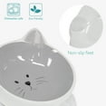 Navaris Cat Bowls with Ears - 2 Pack of Ceramic Cat Feeding Dishes with ...