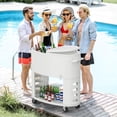 CHTER Patio Cooler, Rolling Ice Chest on Wheels, Portable Patio Party ...