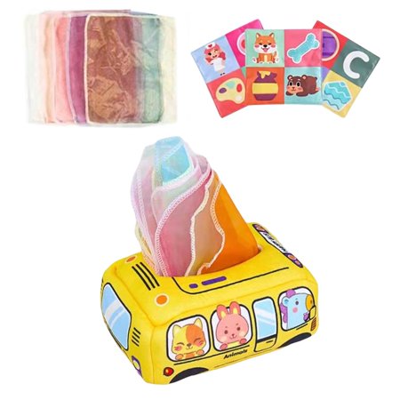 Baby Tissue Box Bus Drawer Busy Pull Tissues for Early Educational ...