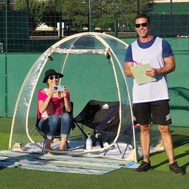 FOFANA Automatic Waterproof Sports Pod Tent - 4 People, Pop Up, Clear ...