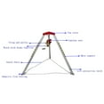 INTBUYING Confined Space Tripod Kit Aluminum Alloy Tripod for Emergency ...