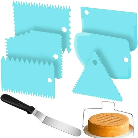 Cake Scraper Cake Smoother Cake Smoothing Tool Set, Including 6 Pieces ...